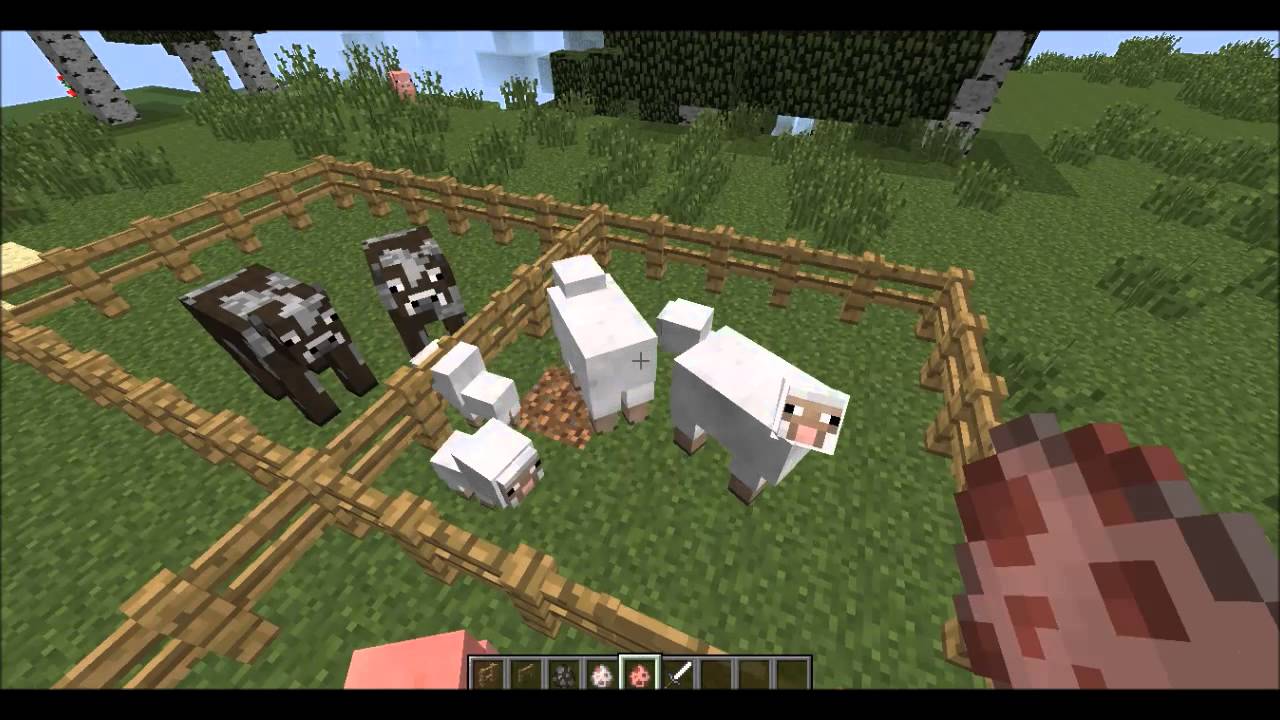 Minecraft hayvan çiftlikleri yapımı ve çiftleştirme - YouTube