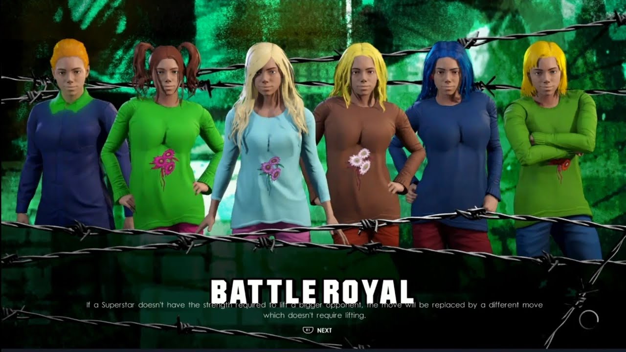 WWE 2K22 CAWS 6-Woman Battle Royal Match 25 - YouTube