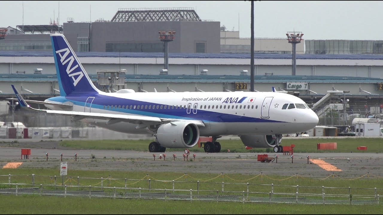 ANA Airbus A320neo JA212A Takeoff from NRT 16R - YouTube