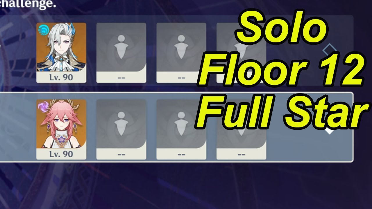 Solo AByss Neuvillette C0 R1 & Yea Miko C0 R1 Spiral abyss floor 12 genshin impact - YouTube