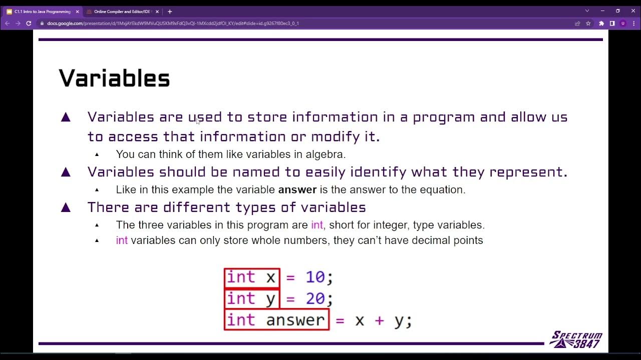 C1.1 Intro to Java 2022 - YouTube