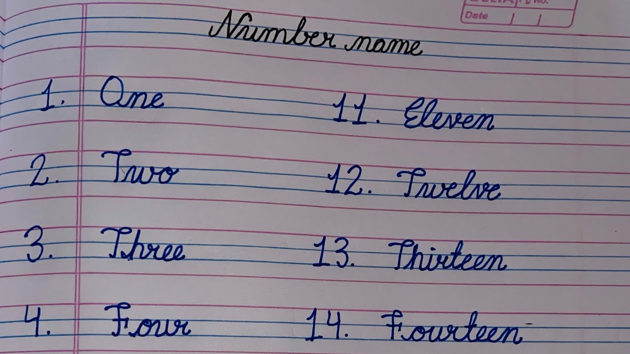 Number name 1 to 20 | how to write in cursive handwriting | cursive ...