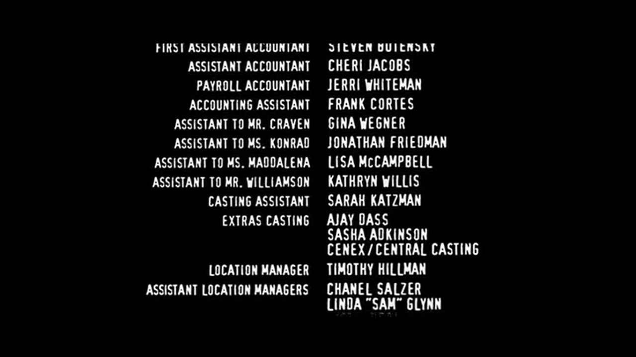 Scream 2 (1997) end credits - YouTube