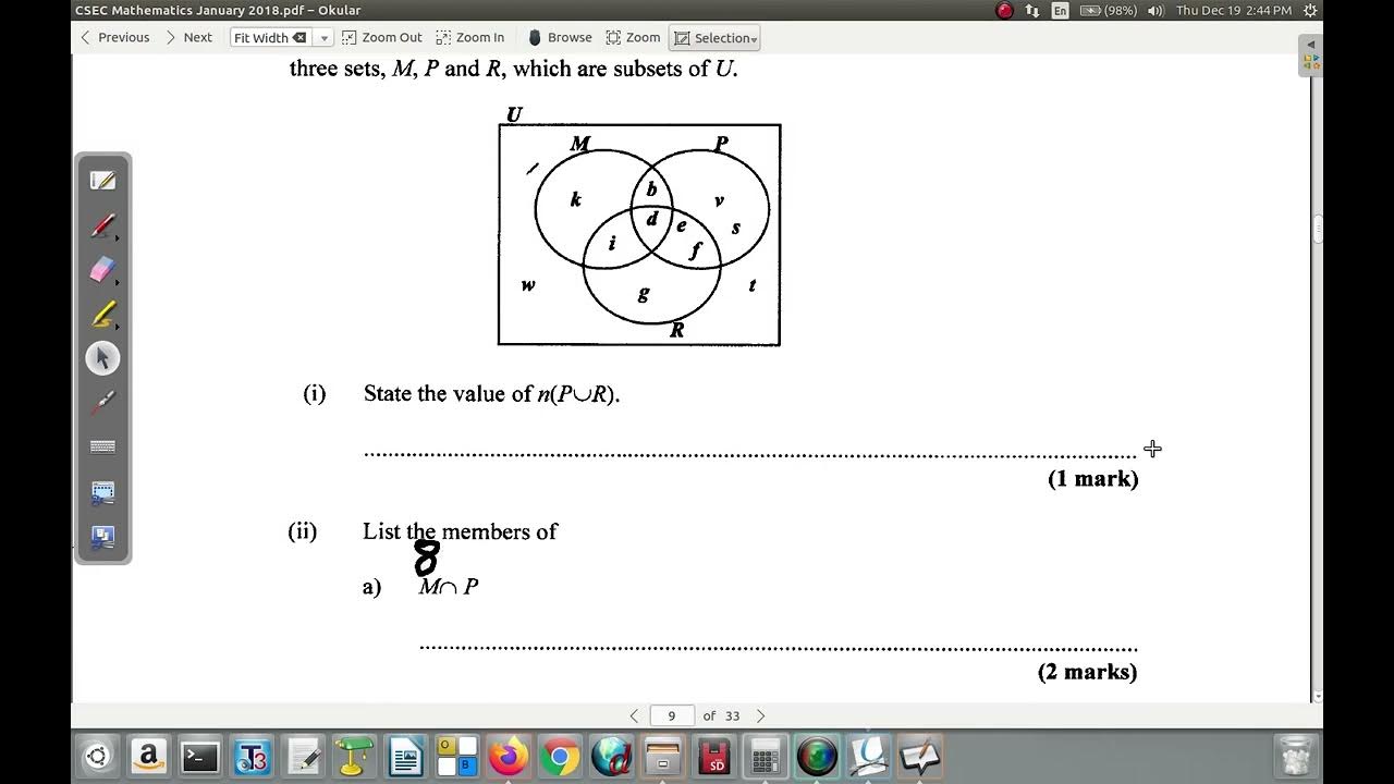 January 2018 Question 3 a. CSEC Mathematics Past Paper Solution - YouTube