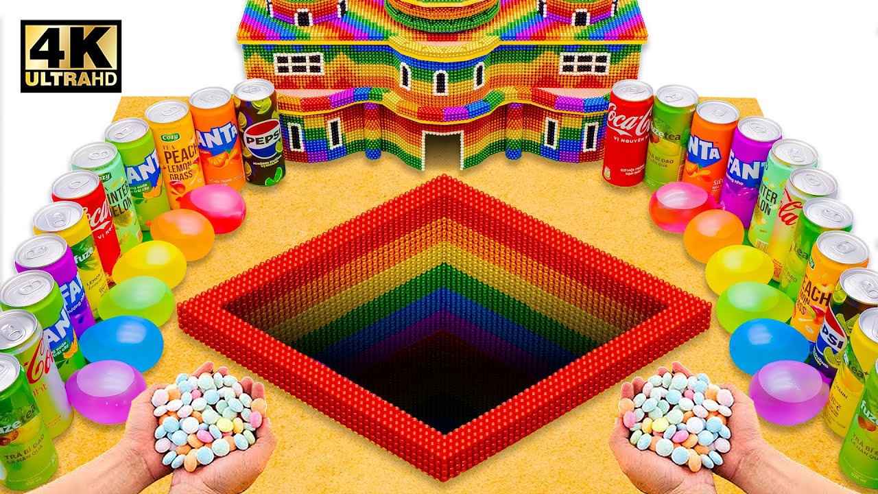 How to Make the Most Insane Rhombus Pit Experiment! Orbeez, Fanta, Mtn ...