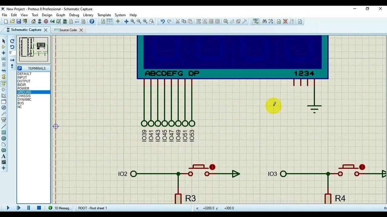 7 segment display with increment and decrement buttons - YouTube