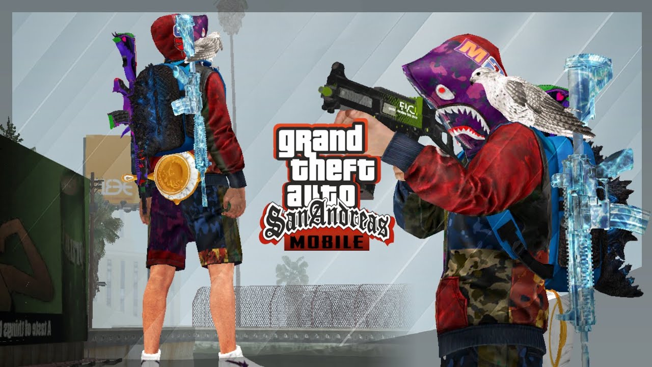 GTA SA Mobile - PUBG Mobile Bape Skin (Update) + M4 Glacier & MP5 Gun ...
