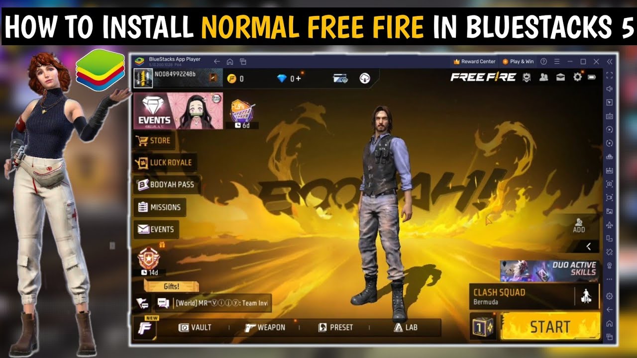 How To Install Normal Free Fire In Bluestacks 5 - Free Fire Apk Obb ...