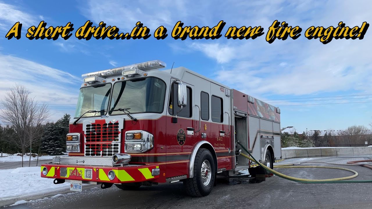 A short drive...in a brand new fire engine! - YouTube