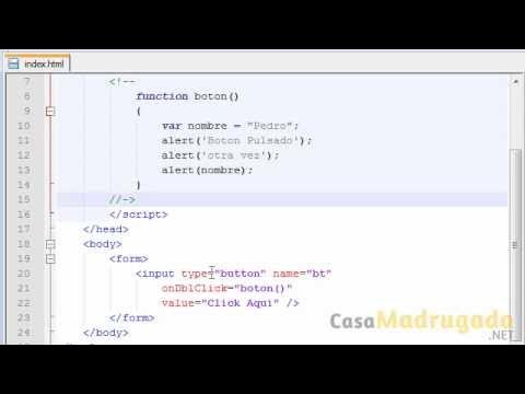 Tutorial Javascript - 26 - Introducción Eventos onClick y onDblClick - YouTube