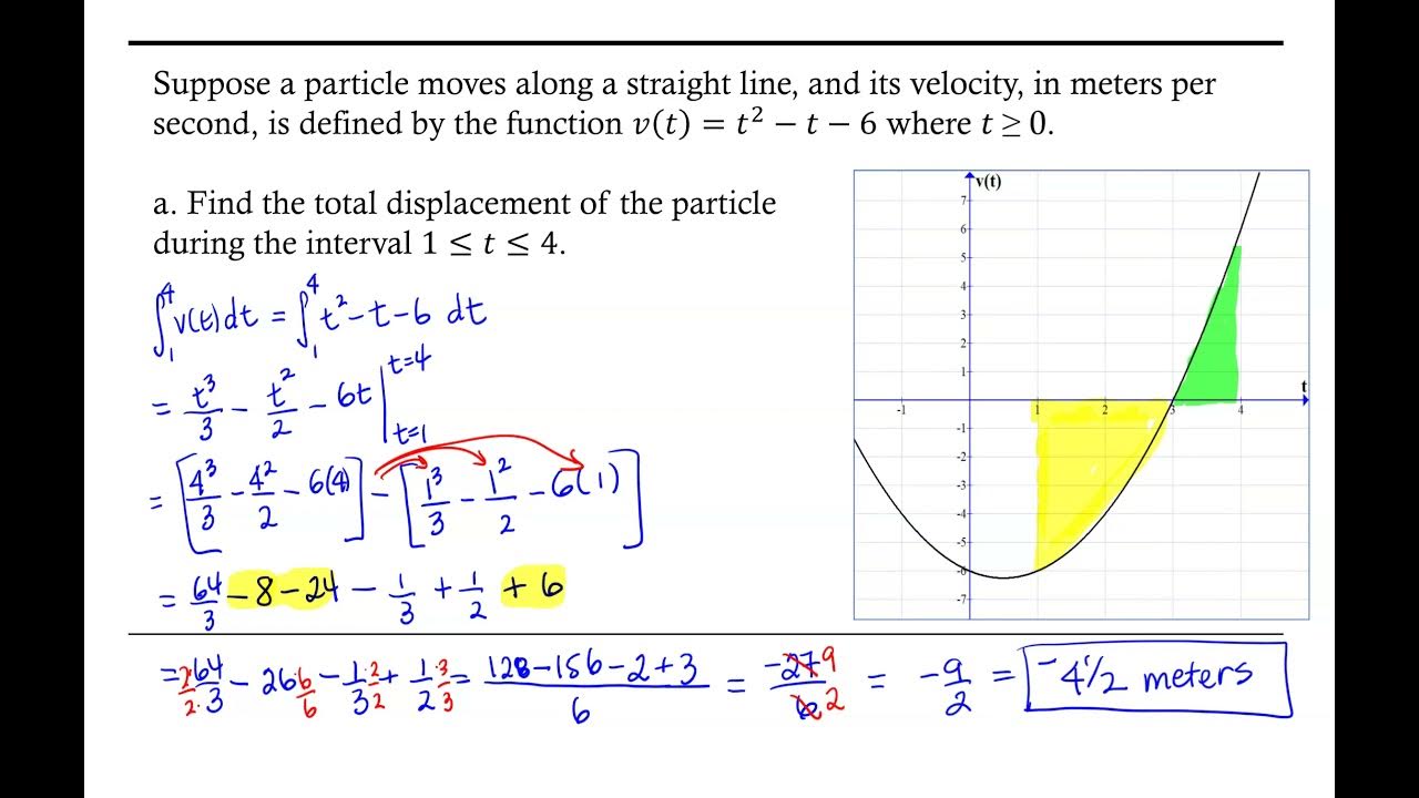 The Net Change Theorem: Displacement and Distance - YouTube