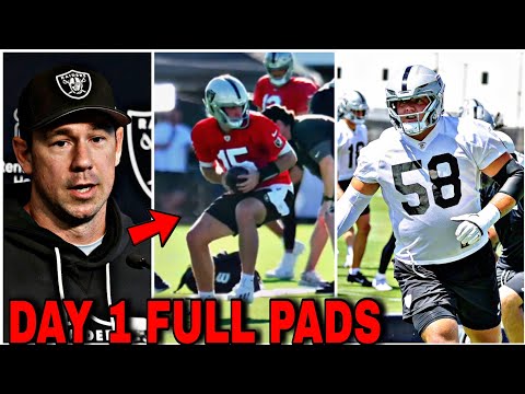 Analyzing the FIRST DAY of Raiders FULLY PADDED Practice...