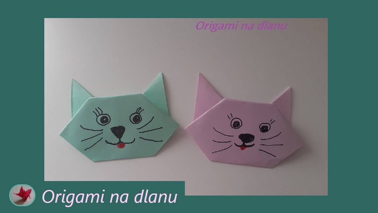 Jednostavna origami maca - YouTube