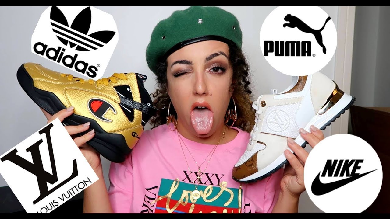 MEGA HAUL SNEAKERS (LOUIS VUITTON, PUMA, NIKE ect) #SheraSneakers - YouTube