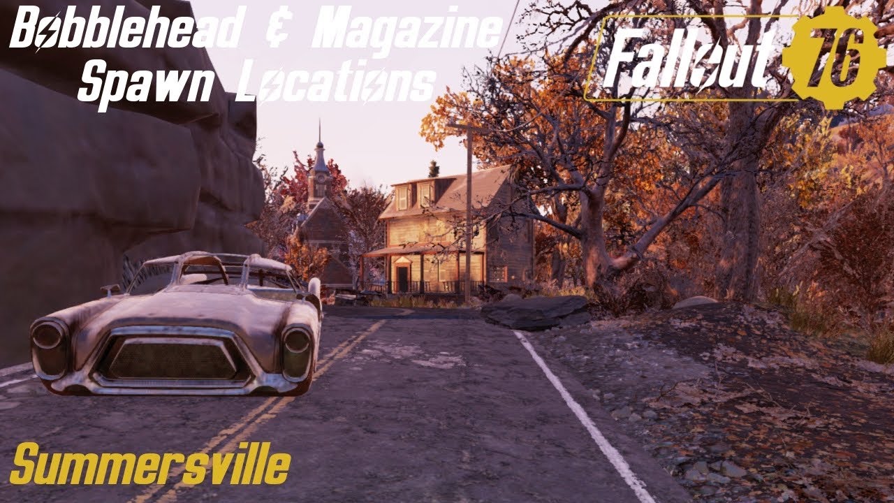 Fallout 76 Bobblehead & Magazine Spawn Locations - Summersville - YouTube
