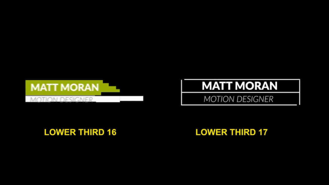 Lower Third Examples - YouTube