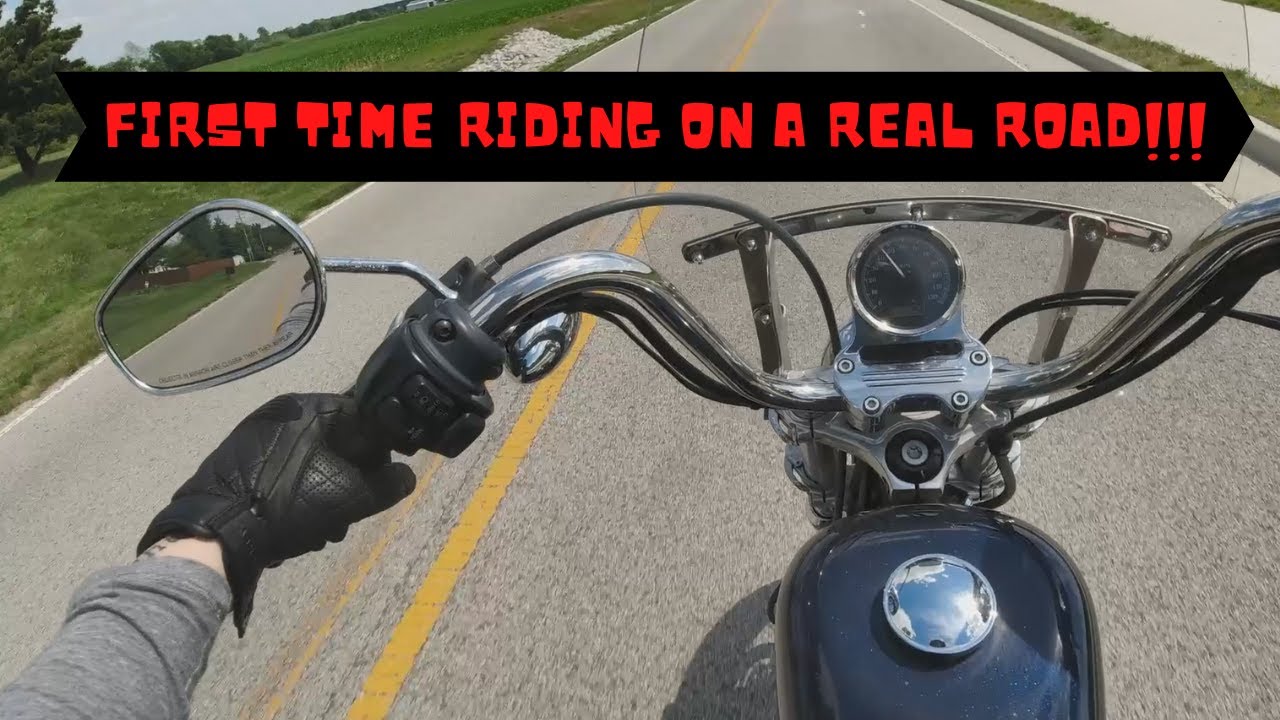 Day 2- My First Time Riding A Motorcycle On A Real Road - YouTube