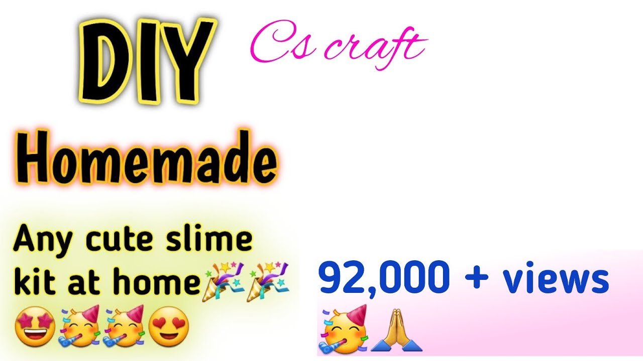 how to make cute slime kit Without maida or toothpaste|Homemade cute ...