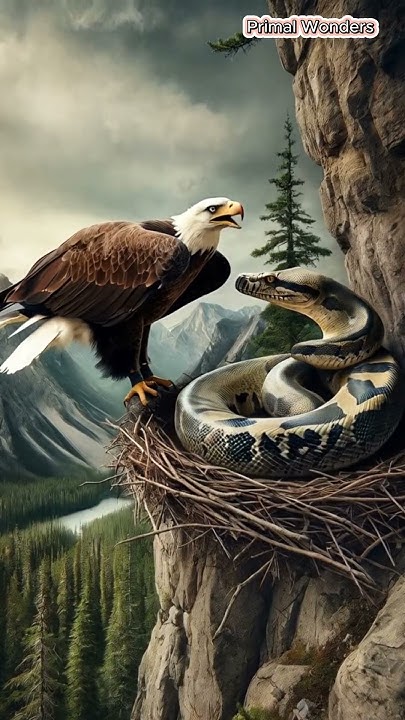 The bald eagle vs giant python #primalwonders #wildlife #eagles - YouTube