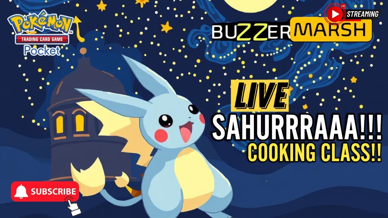 🔴LIVE POKEMON TCG POCKET EDISI RAMADHAN!! COOKING CLASS!! # ...