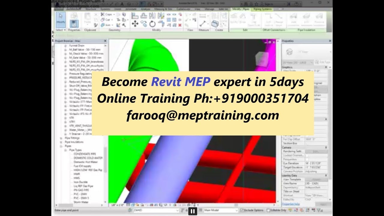 Revit MEP Plumbing Video Tutorial 1 - YouTube