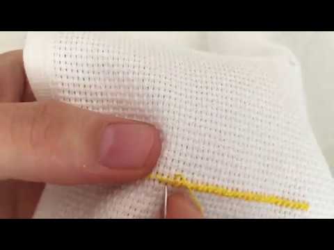 ETAMİN HAVLUYA KÜVET MOTİFİ NASIL İŞLENİR | KANAVİÇE İŞLEME NASIL YAPILIR | Hand Embroidery