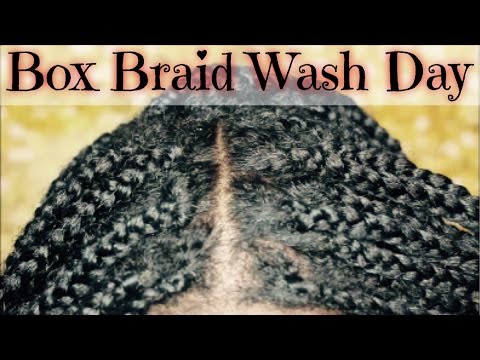 BOX BRAIDS WASH DAY: Cleanse & Moisturize Natural Hair in Box Braids ...