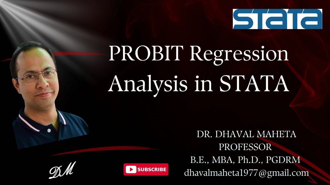 52. Probit Regression Analysis in STATA || Dr. Dhaval Maheta - YouTube