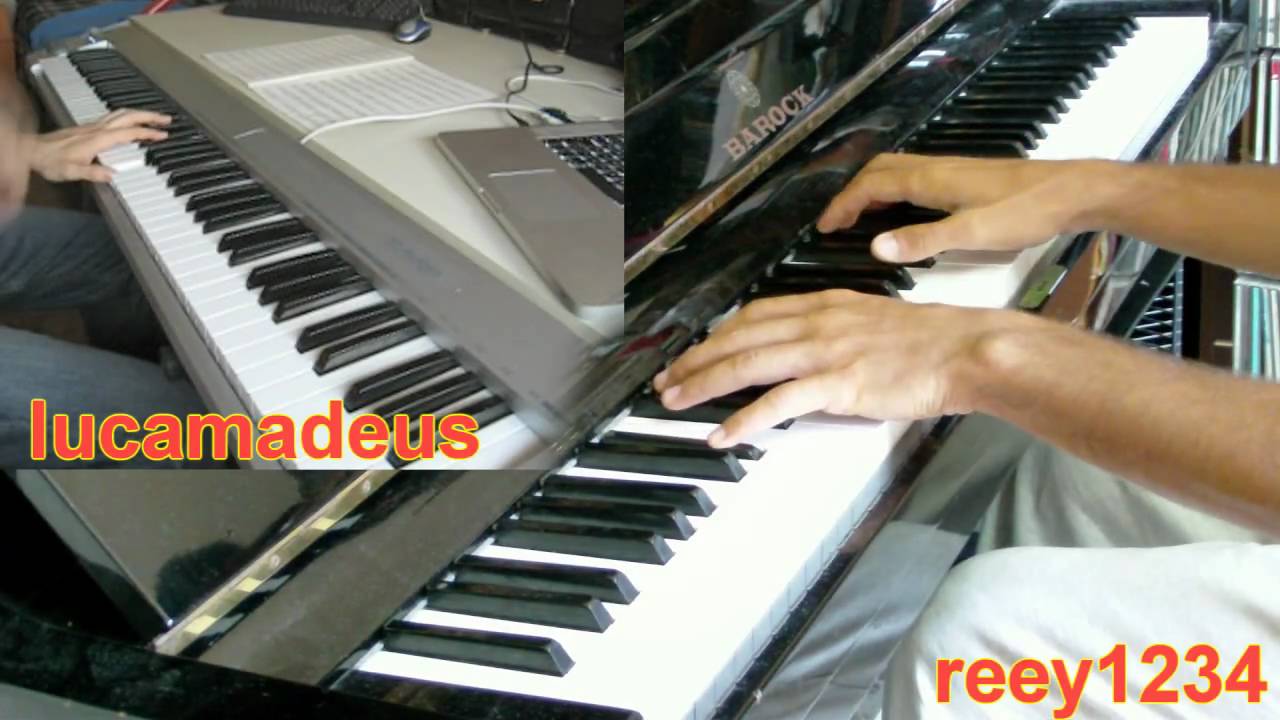 Elton John - Your song (piano cover duet by Reey1234 & Lucamadeus ...