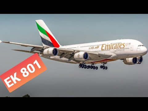EK 801 landing in Dubai International Airport (DXB) - YouTube
