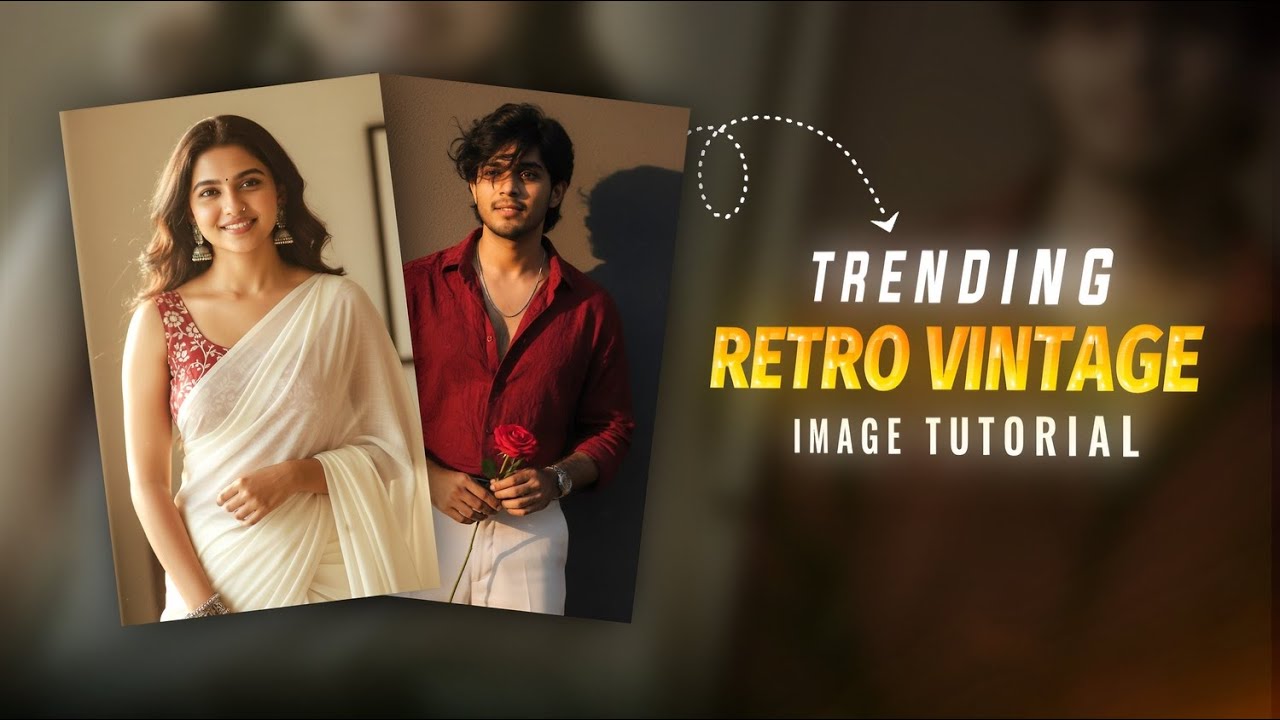 TRENDING RETRO VINTAGE STYLE🔥 IMAGE EDITING TUTORIAL | RETRO IMAGE ...