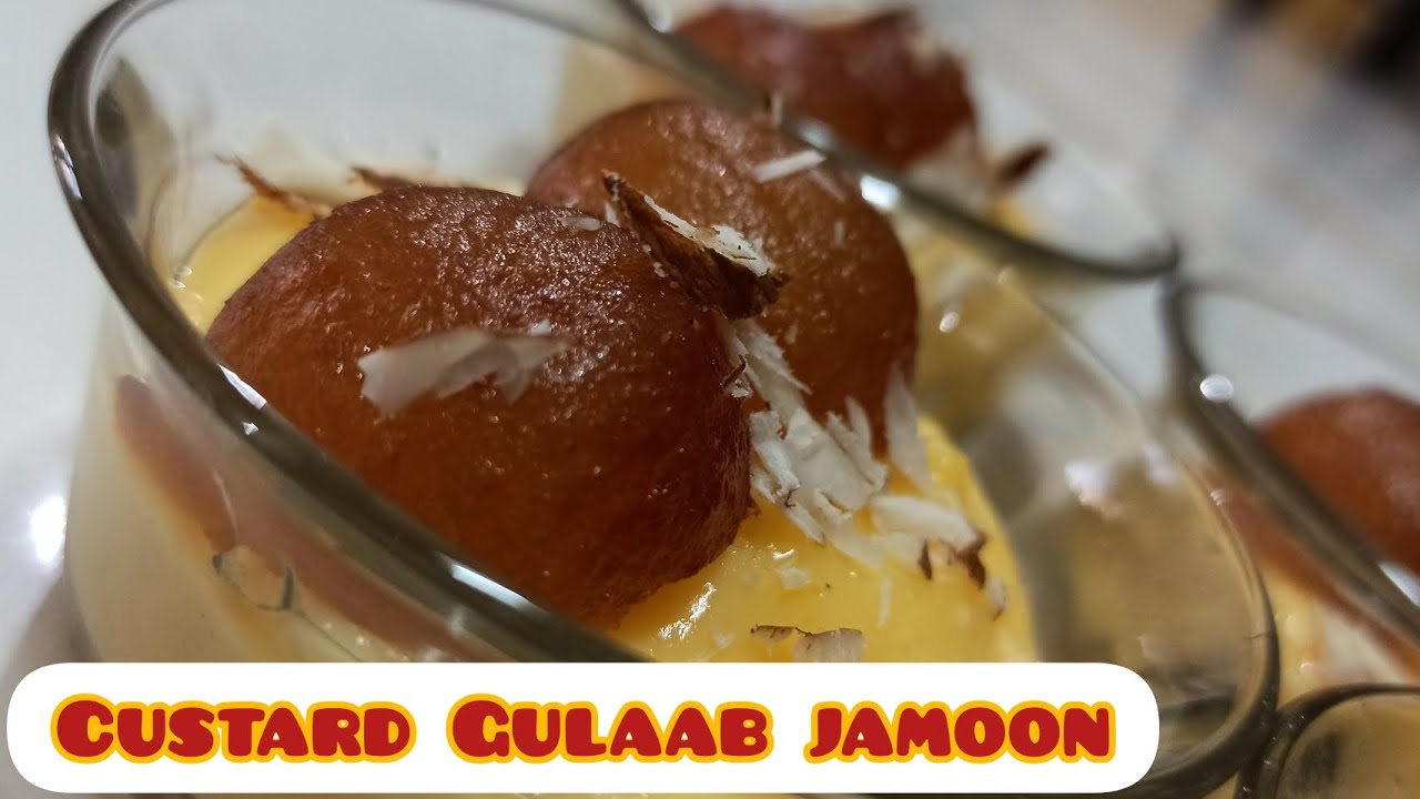 Custard Gulaab Jamoon Recipe #gulabjamun - YouTube