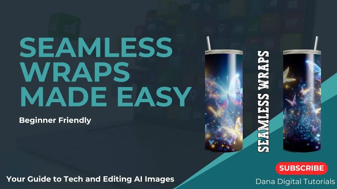 Seamless Tumbler Wraps: The EASY Photoshop Method - YouTube