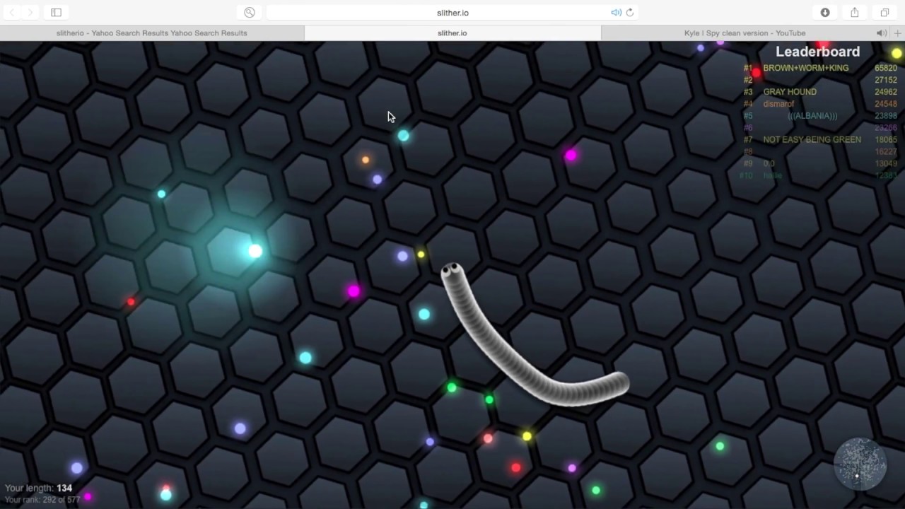 Slitherio 1 minute gameplay - YouTube