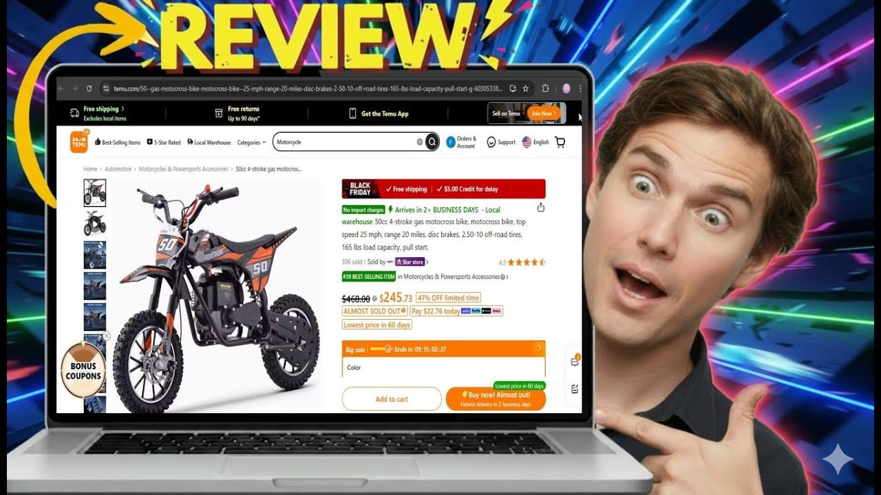 Temu 50cc Motorcycle Review 2026 Scam or Legit Buyer Guide - YouTube
