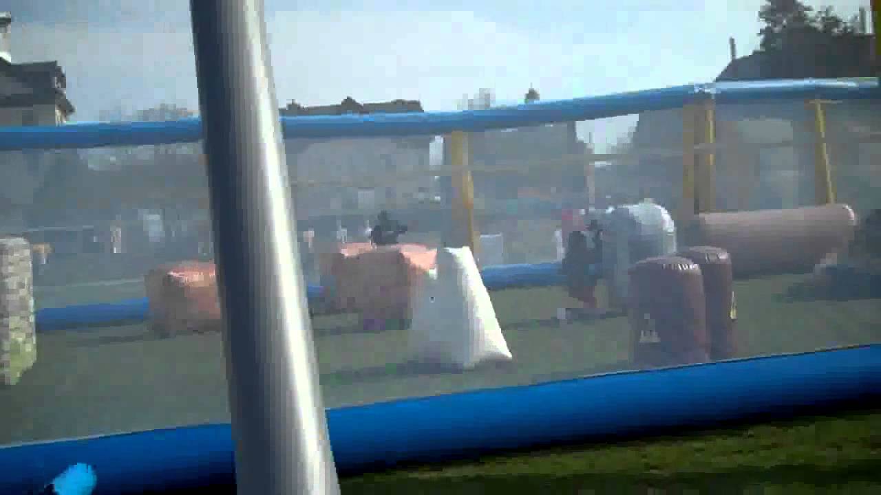 Alpha Expandable Inflatable Paintball Arena Walk Around - YouTube