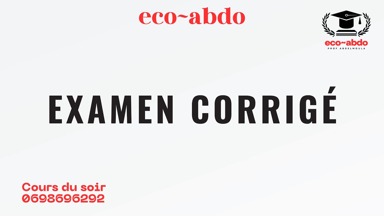 Statistique : Examen corrigé - YouTube