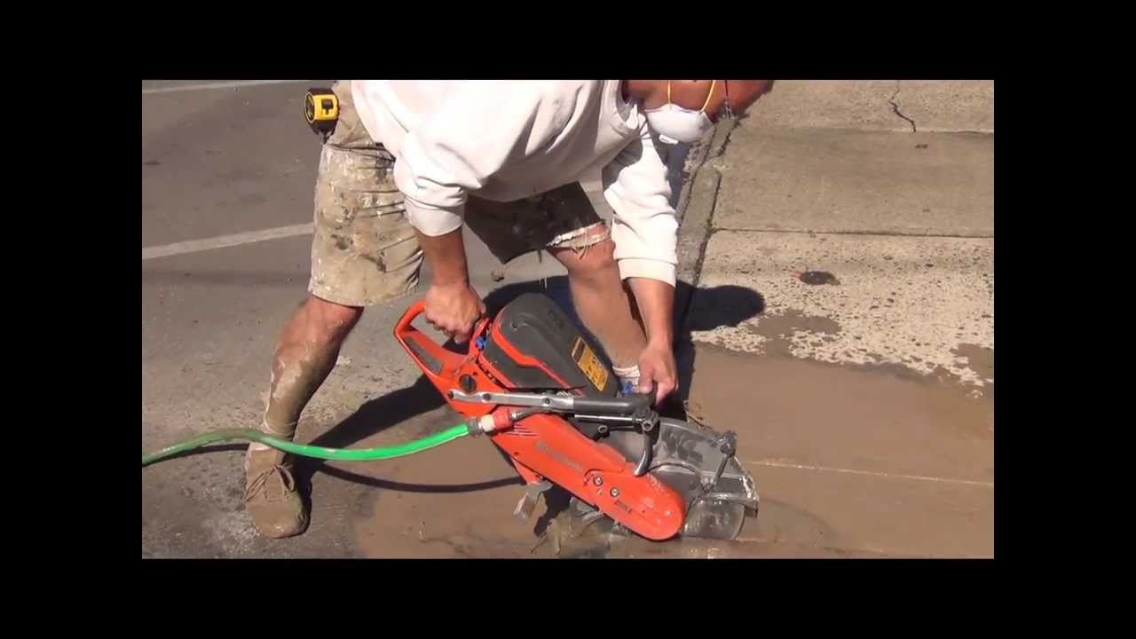 How To Cut / Pour / Patch / Resurface Concrete Part 1 of 5 "Cutting ...