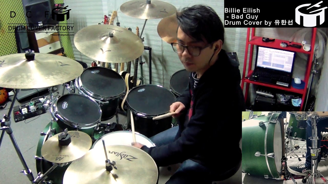 [DCF] Billie Eilish – Bad Guy - Drum Cover by 유한선 - YouTube