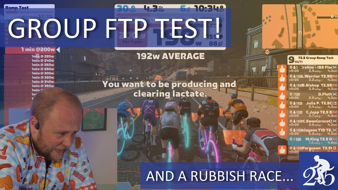 Zwift Group FTP Ramp Test! | My Zwift journey from D to C Category ...
