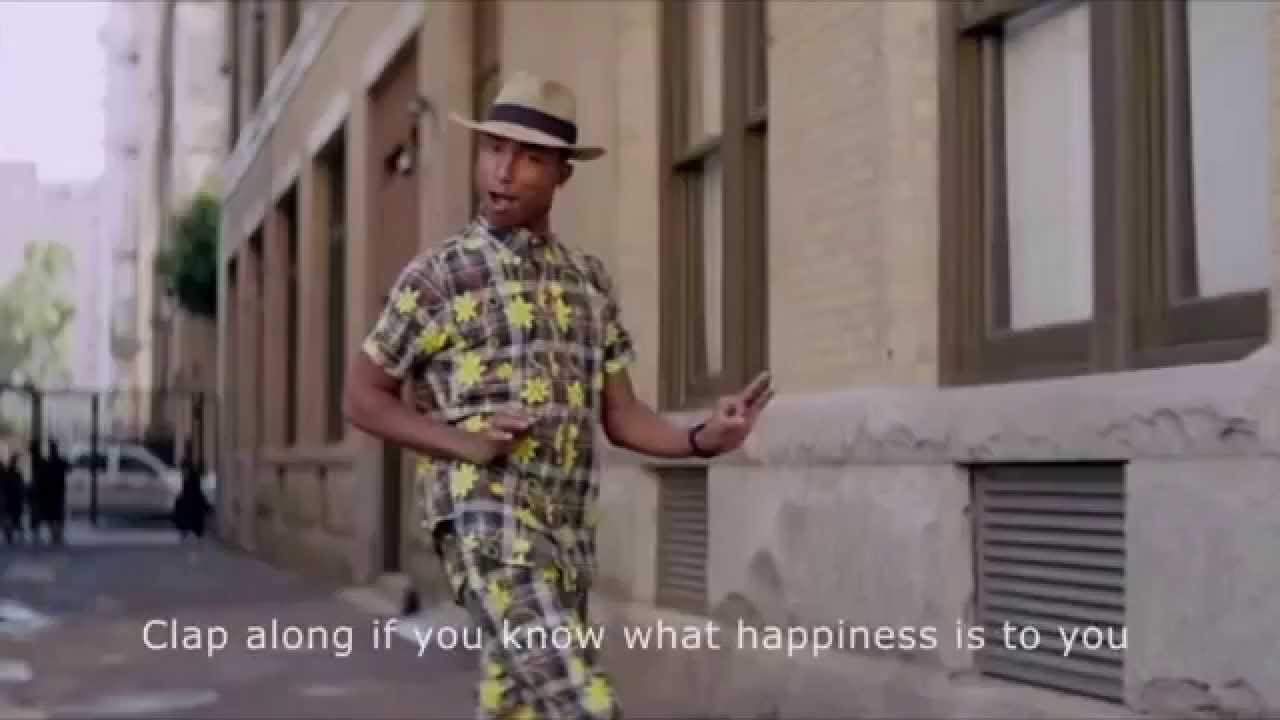 Happy - Pharell William (lyrics video) - YouTube