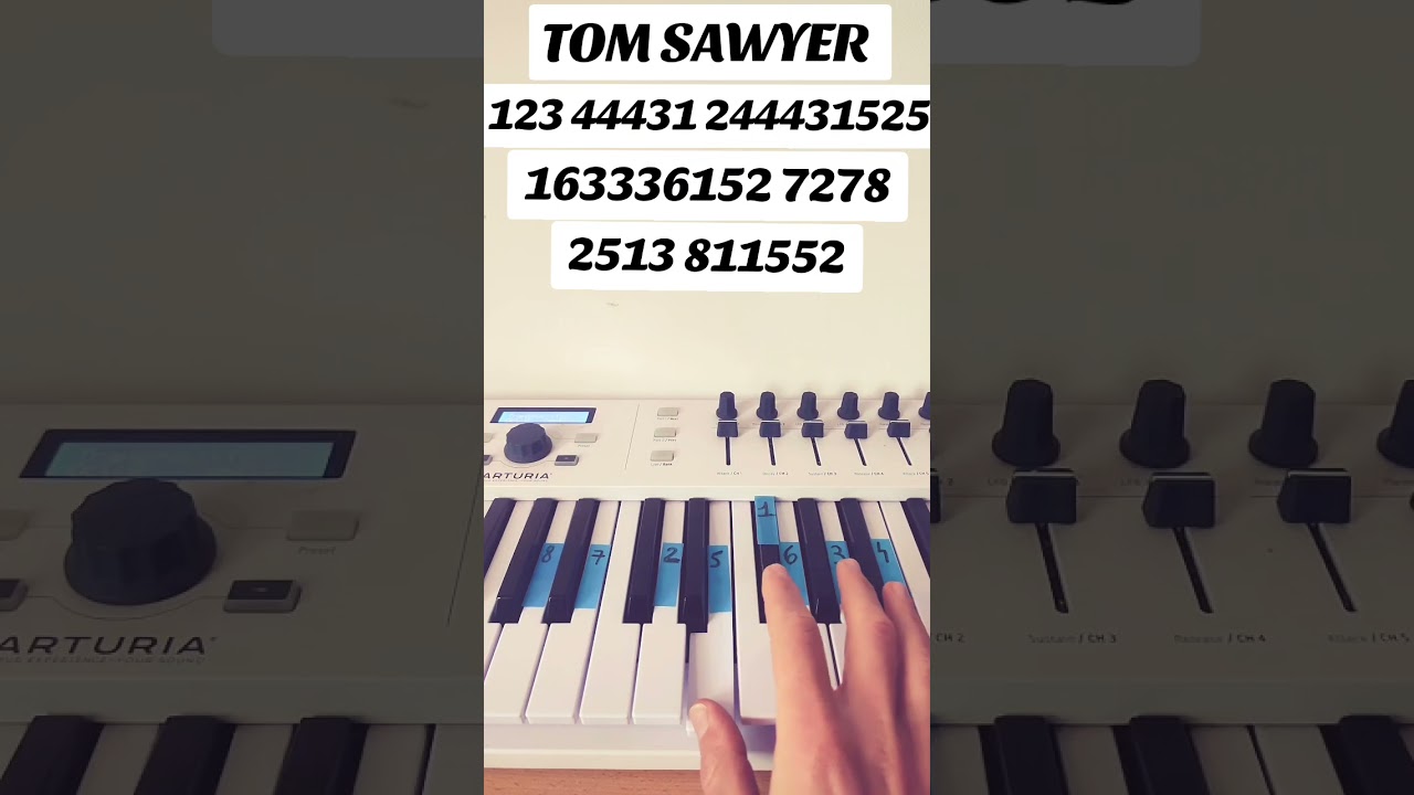Tom Sawyer - Easy Piano Tutorial #piano #pianotutorial #tutorial #easy ...