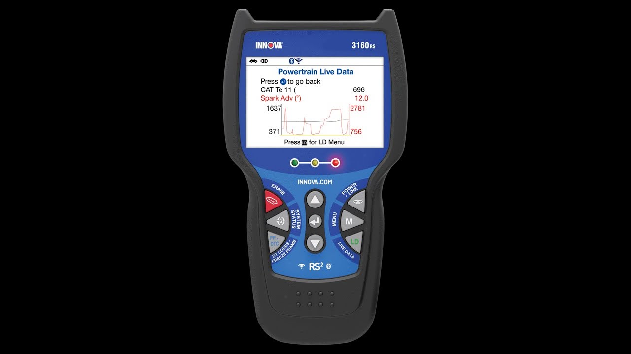 قياس درجه حراره محرك السياره بجهاز فحص innova 3160 rs obd2 scanner ...