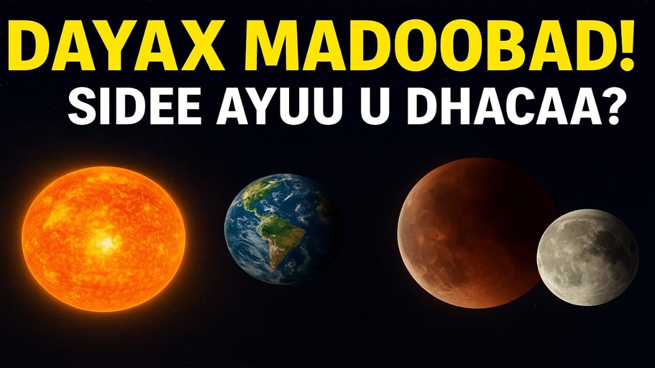 Sidee ayuu u dhacaa dayax madoobaadku? maxaase sababa? - YouTube