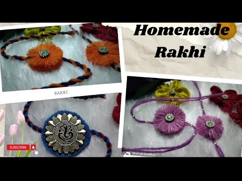 DIY // Beautiful Rakhi Making idea at home //Homemade Rakhi //Easy ...