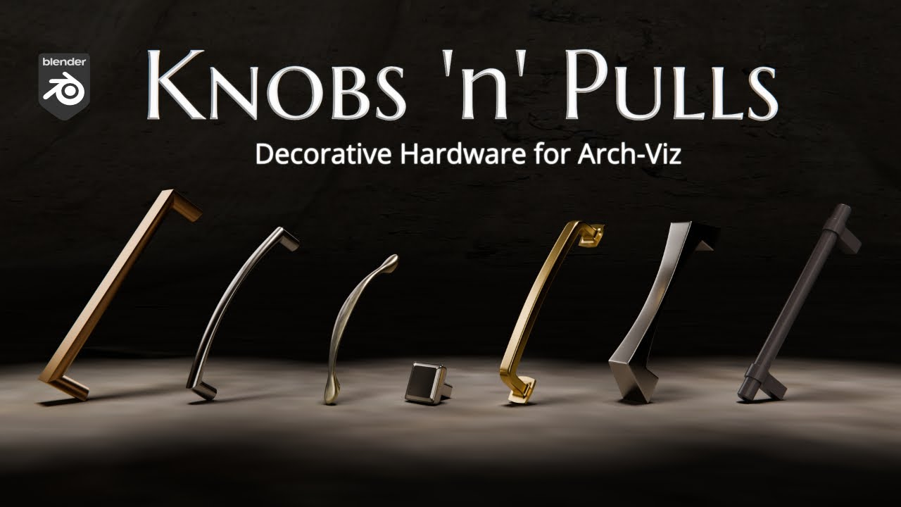 Introducing Knobs 'n' Pulls - Decorative Hardware for Arch Viz in Blender - YouTube