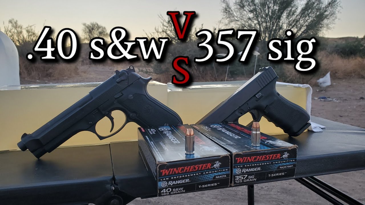 .40 s&w VS 357 sig (Full Size) Ballistic Gel Test - YouTube