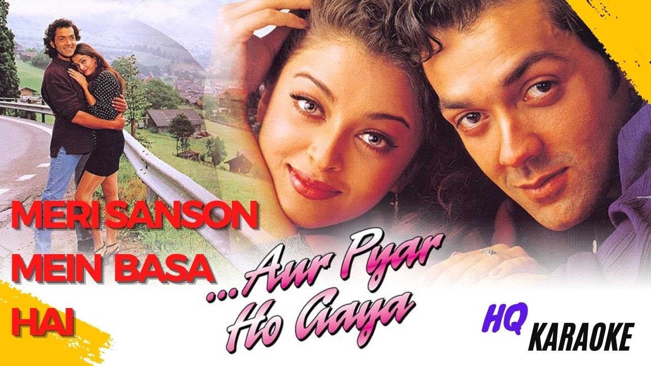 Meri Sanson Mein Basa Hai Karaoke Lyrical video high quality original ...