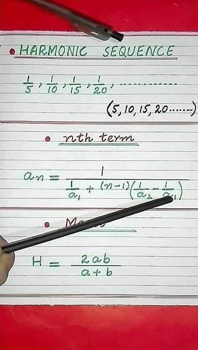 Harmonic sequence / Progression | Sequences and Series #shorts #maths ...