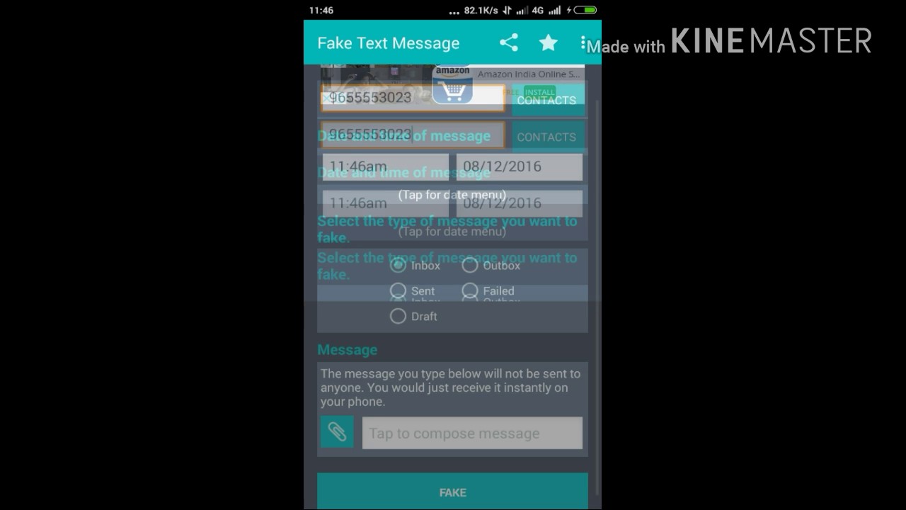 How to create fake text message 100% worked - YouTube